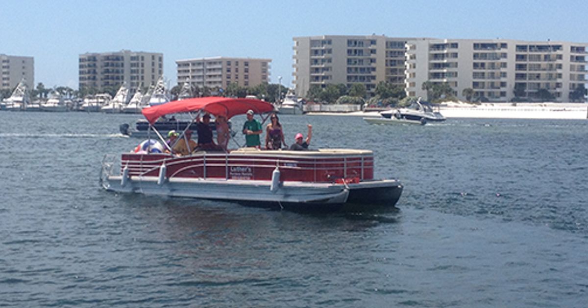 28 ft (12 Passenger) Pontoon Boat Rental | Online Booking