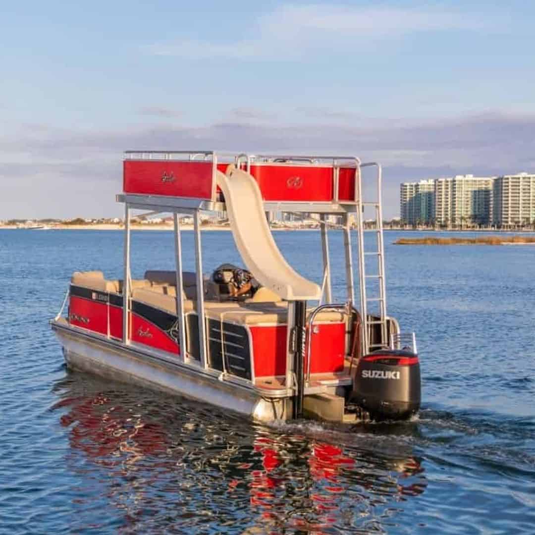 Orange Beach Tritoon with Slide - TripShock!