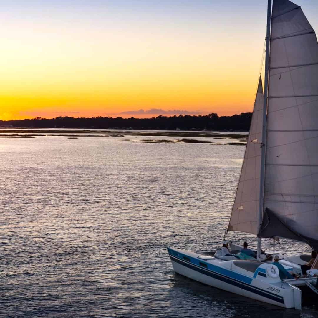 Hilton Head Island: Private Dolphin Sunset Sail (6 Passengers) - TripShock!