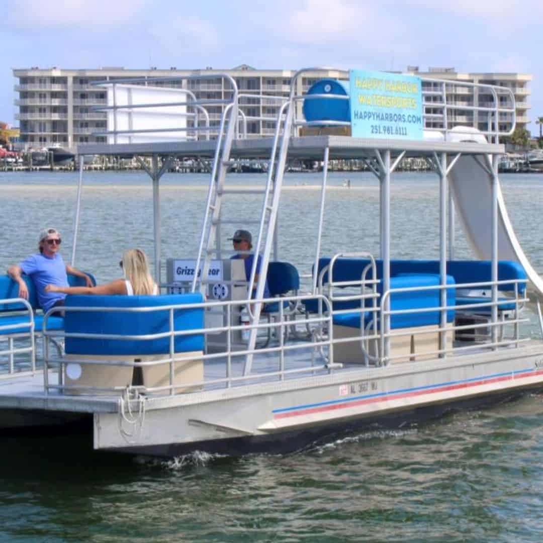 Orange Beach: 24ft Double Deck Pontoon with Slide and 115 HP - TripShock!