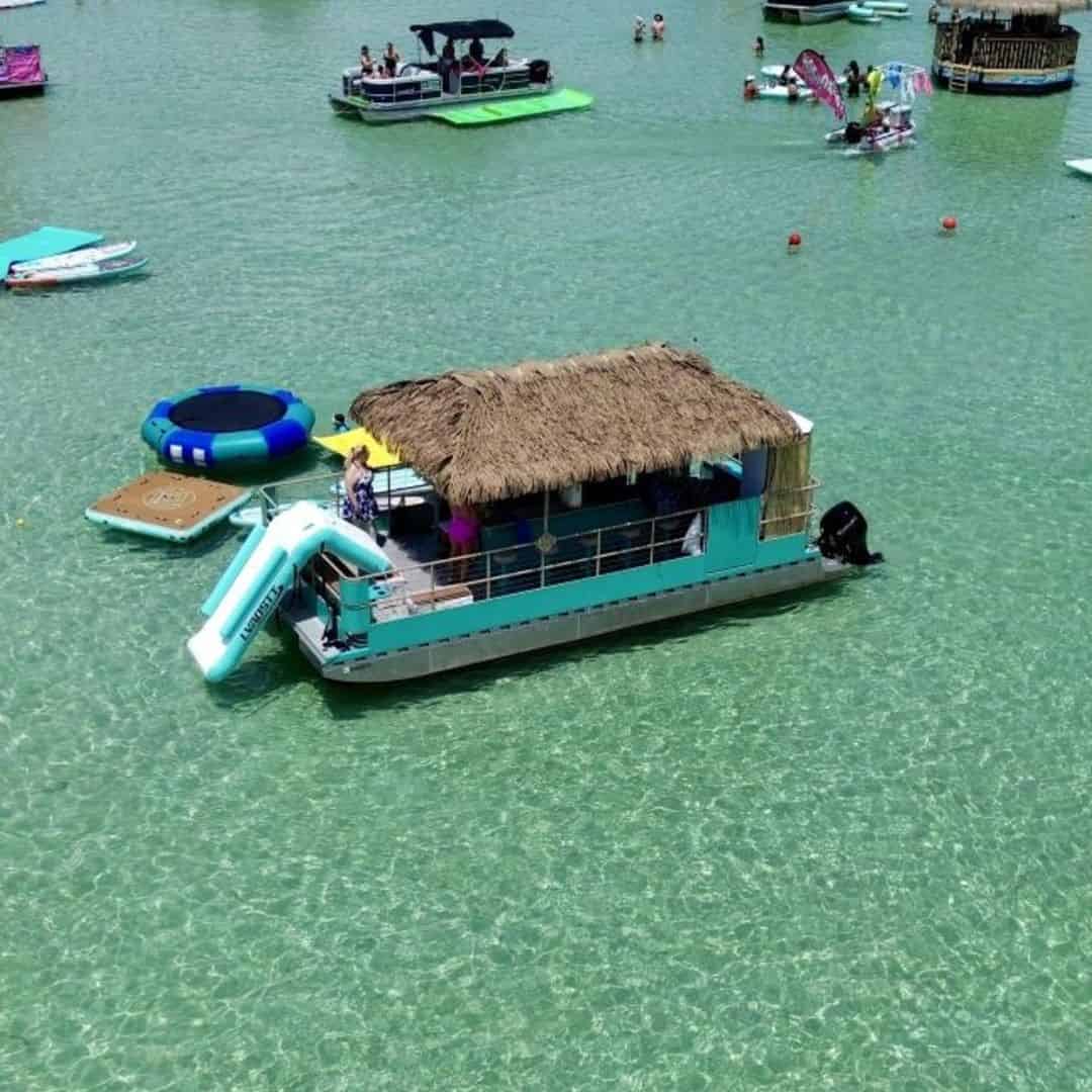 Destin: Crab Island Tiki Pontoon Charter for up to 18 passengers ...