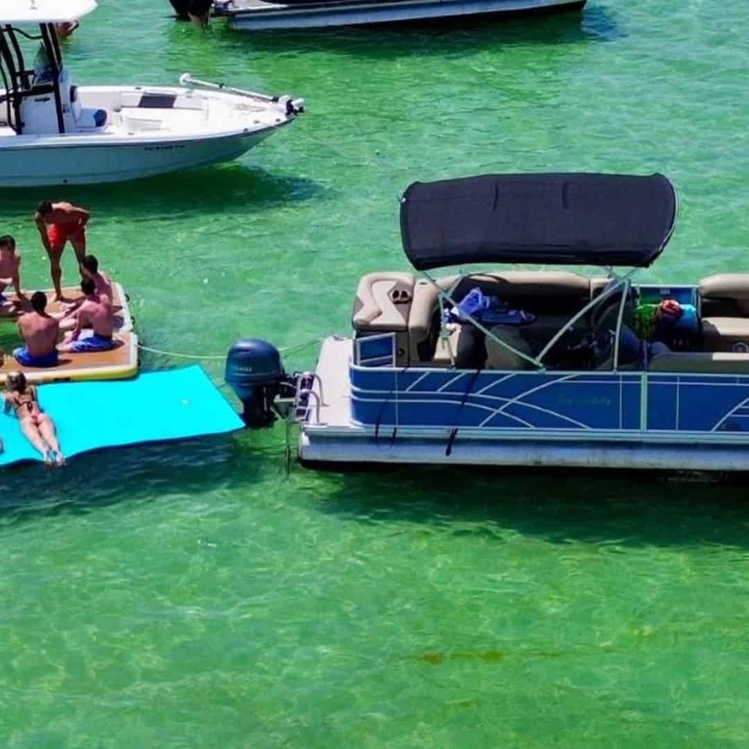 Fort Walton Beach: Private Pontoon Charter with Floating Docks & Lounge ...