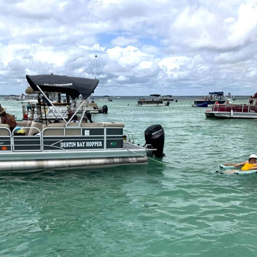 Destin: Crab Island Pontoon Excursion with Water Toys Included - TripShock!